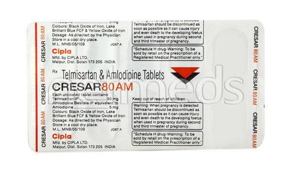 Cresar AM 80mg Tablet 10'S : Price, Uses, Side Effects | Netmeds