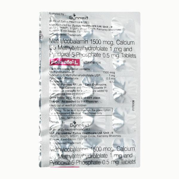 Buy Folsafe L Tablet 15's Online at Upto 25% OFF | Netmeds