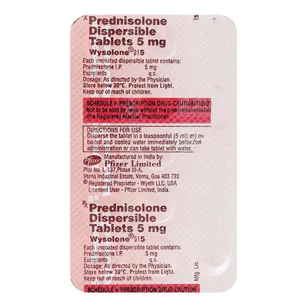 Wysolone 5mg Tablet 10'S : Uses, Side Effects, Price | Netmeds