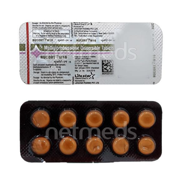 Nucort M 16mg Tablet 10'S Price, Uses, Side effects, Substitutes | Netmeds
