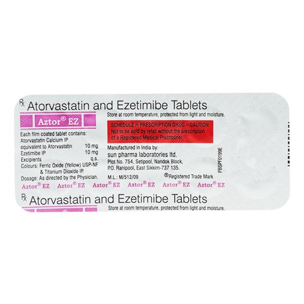 Aztor EZ 10mg Tablet 10'S Price, Uses, Side effects, Substitutes | Netmeds