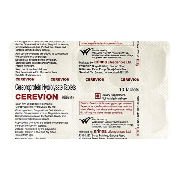 Cerevion 90mg Tablet 10'S Price, Uses, Side effects, Substitutes | Netmeds