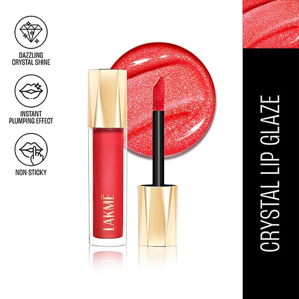 Buy Lakme Glitterati Lip Glaze 101 Scarlet Spritzer 5 ml Online at Discounted Price | Netmeds