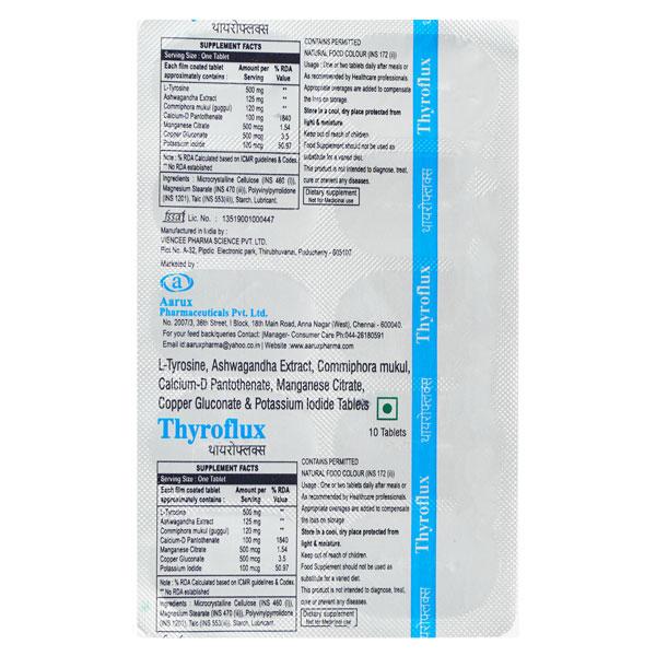 THYROFLUX Tablet 10's Price, Uses, Side effects, Substitutes | Netmeds