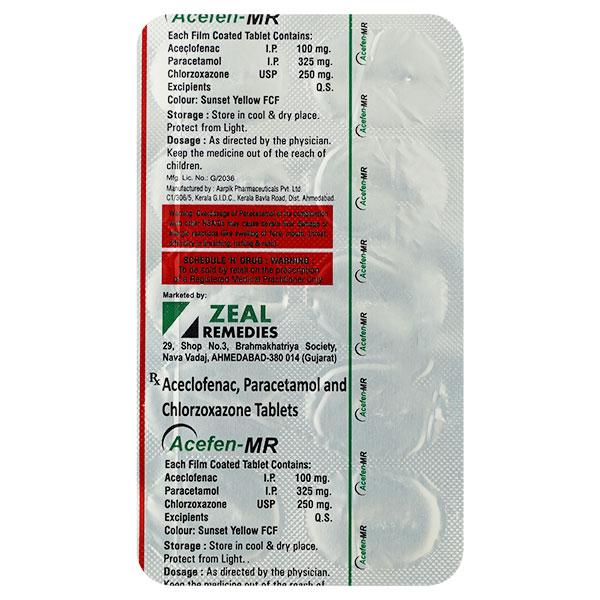 Buy Acefen MR Tablet 10'S Online at Upto 25% OFF | Netmeds