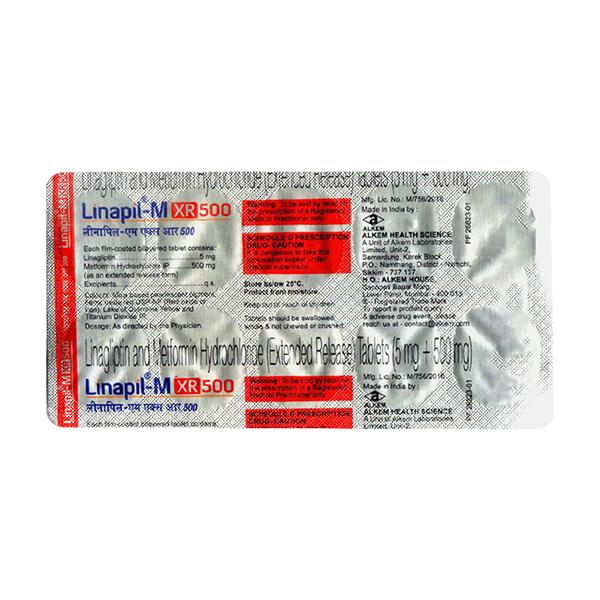 Buy LINAPIL M XR 500 Tablet 10's Online | Netmeds