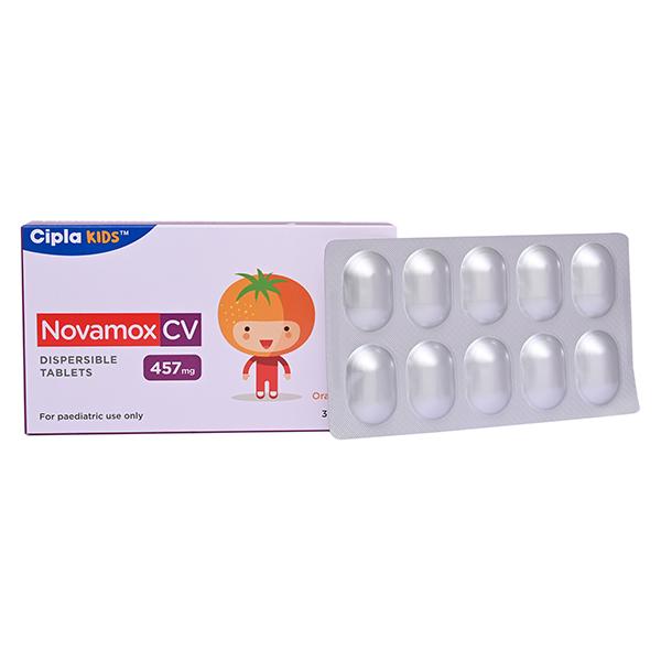 NOVAMOX CV TANGY ORANGE FLAVOUR 457mg Dispersible Tablet 10's : Price ...