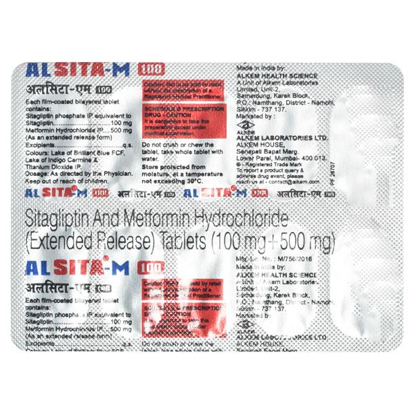 ALSITA M 100 Tablet 10's Price, Uses, Side effects, Substitutes | Netmeds
