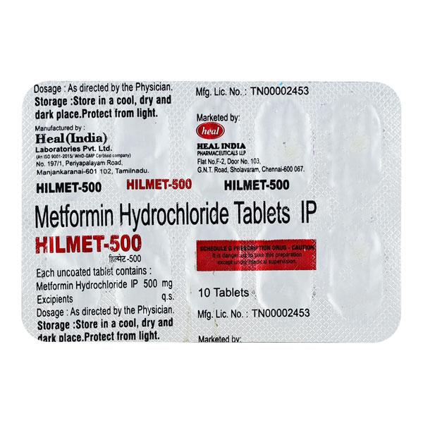 Hilmet 500mg Tablet 10'S : Price, Uses, Side Effects | Netmeds