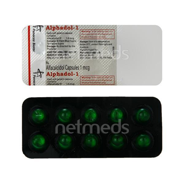 Alphadol 1Mcg Capsule 10'S Price, Uses, Side effects, Substitutes | Netmeds