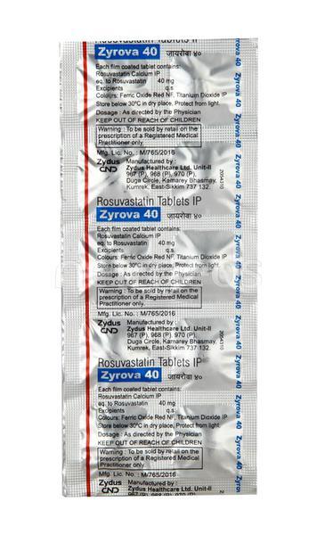 Zyrova 40mg Tablet 10'S Price, Uses, Side effects, Substitutes | Netmeds