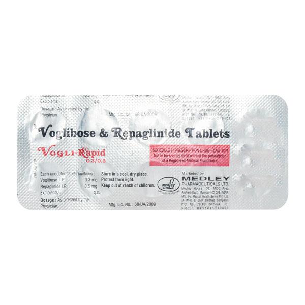 Vogli Rapid 0.3/0.5mg Tablet 10'S : Price, Uses, Side Effects | Netmeds