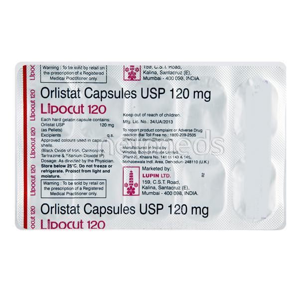 Buy Lipocut 120mg Capsule 10'S Online at Upto 25% OFF | Netmeds