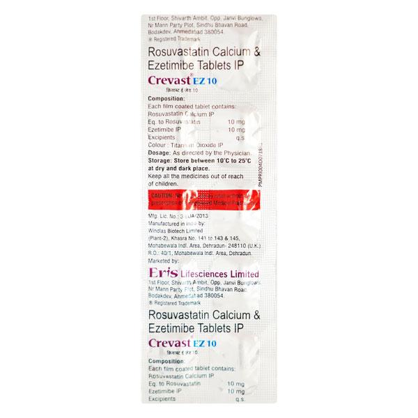 Buy CREVAST EZ 10mg Tablet 10's Online at Upto 25% OFF | Netmeds
