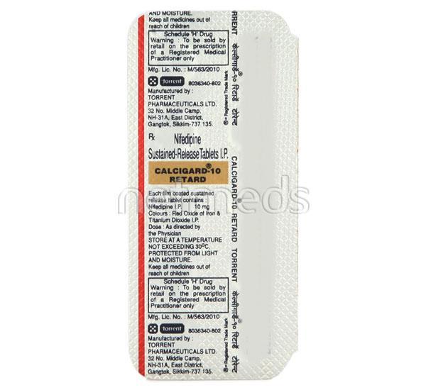 Calcigard Retard 10mg Tablet 10'S : Price, Uses, Side Effects | Netmeds