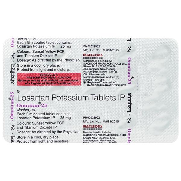 Omnitan 25mg Tablet 15'S : Price, Uses, Side Effects | Netmeds