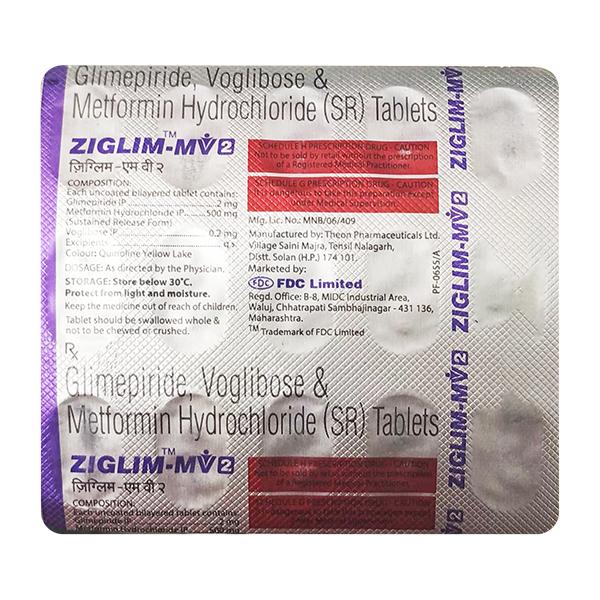 ZIGLIM MV 2 Tablet 15's