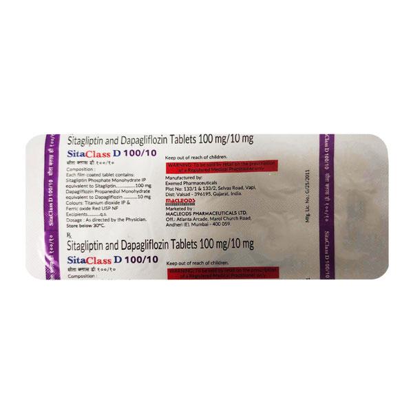 SITACLASS D 100/10 Tablet 10's Price, Uses, Side effects, Substitutes ...