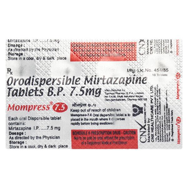 MOMPRESS 7.5mg Dispersible tablet 10's - Price, Uses, Side Effects, and ...