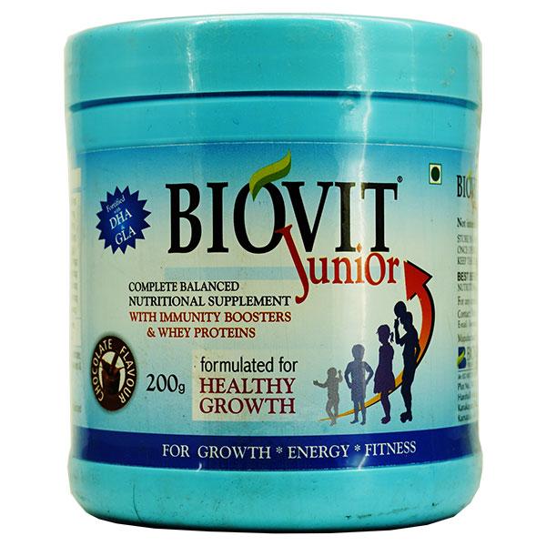 Buy BIOVIT JUNIOR CHOCOLATE FLAVOUR Powder 200gm Online at Upto 25% OFF ...