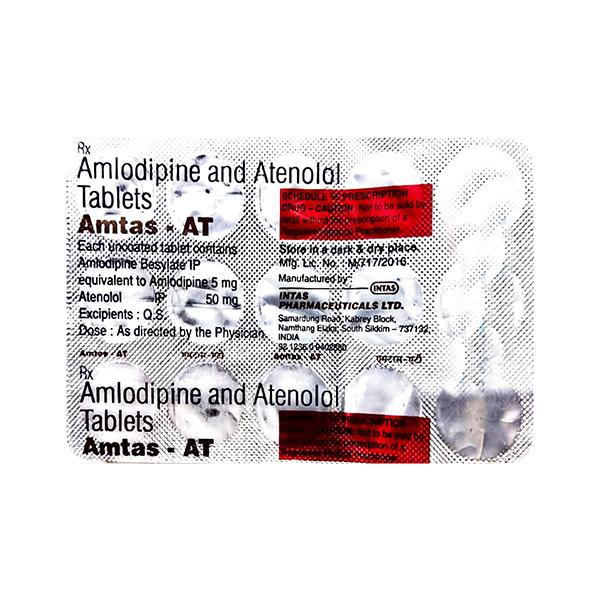 Amtas AT 50mg Tablet 15'S : Price, Uses, Side Effects | Netmeds