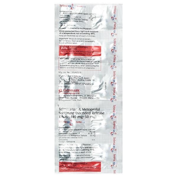 Telmaxx 50mg Tablet 10'S : Price, Uses, Side Effects | Netmeds