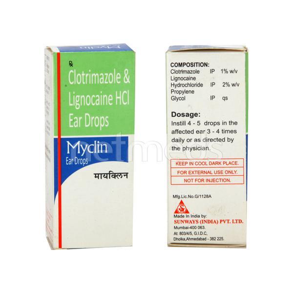 Myclin Ear Drops 10ml Price, Uses, Side effects, Substitutes | Netmeds
