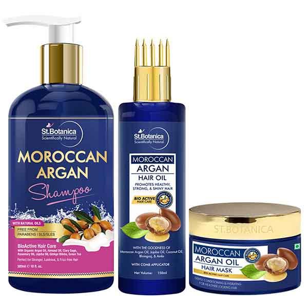 Buy St.Botanica Shampoo 300 ml + Hair Mask 200 ml + Hair Oil 150 ml ...