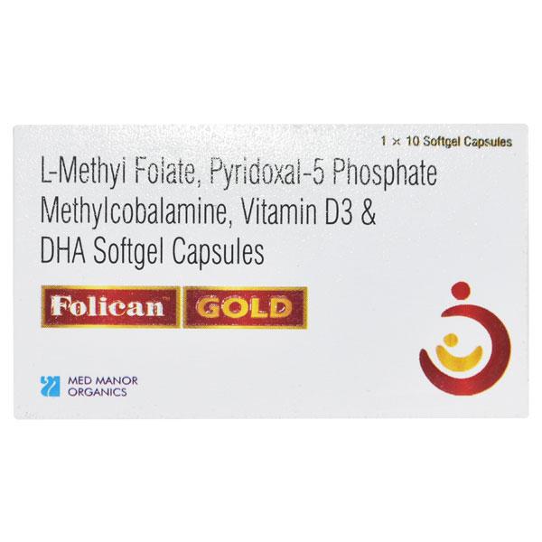FOLICAN GOLD Capsule 10's Price, Uses, Side effects, Substitutes | Netmeds