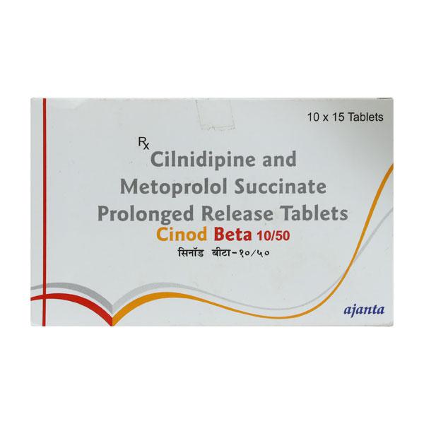 Cinod Beta 10/50mg Tablet 15'S : Price, Uses, Side Effects | Netmeds