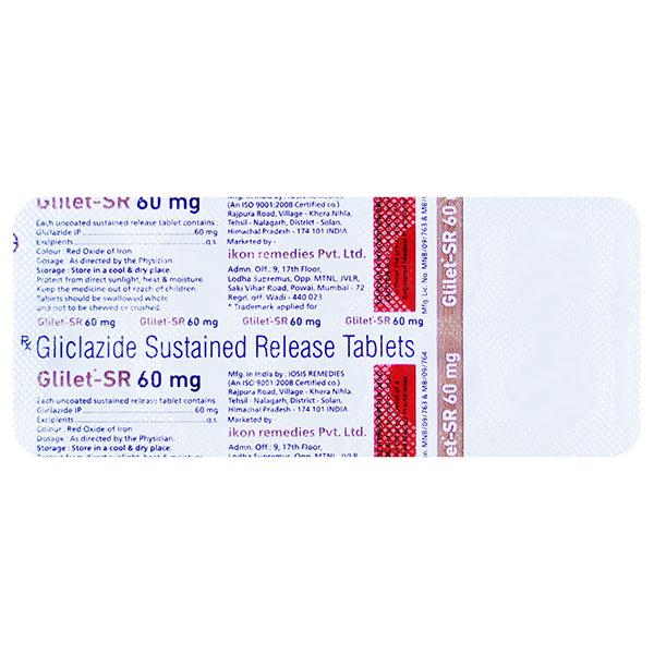 GLILET SR 60 MG Tablet 10's : Price, Uses, Side Effects | Netmeds