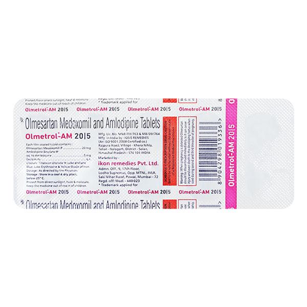 OLMETROL AM 20mg Tablet 10's : Price, Uses, Side Effects | Netmeds