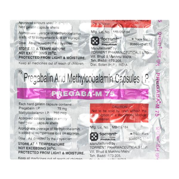 Pregaba M 75mg Capsule 15'S - Price, Uses, Side Effects | Netmeds