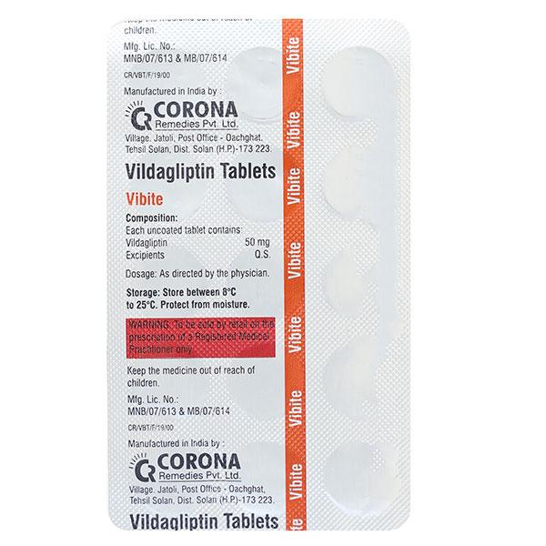 VIBITE 50mg Tablet 15's : Price, Uses, Side Effects | Netmeds