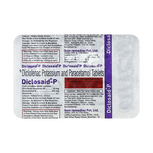 DICLOSAID P Tablet 10's Price, Uses, Side effects, Substitutes | Netmeds