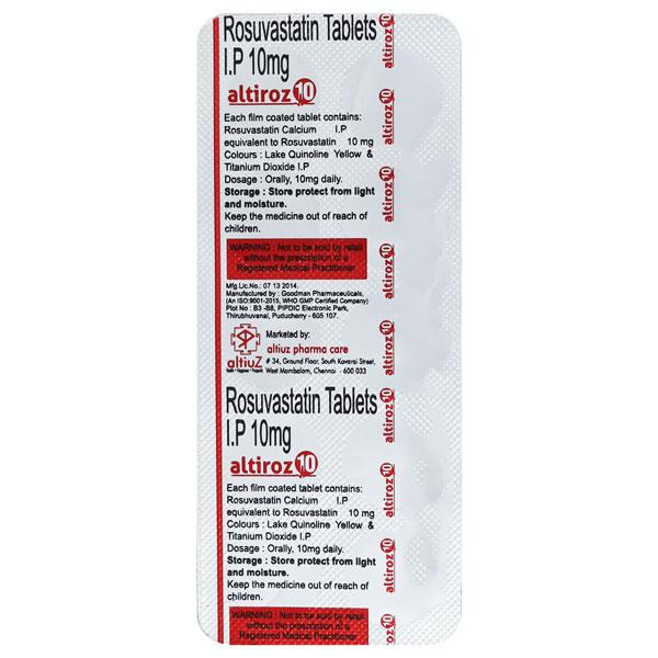 Buy ALTIROZ 10 Tablet 10's Online at Upto 25% OFF | Netmeds