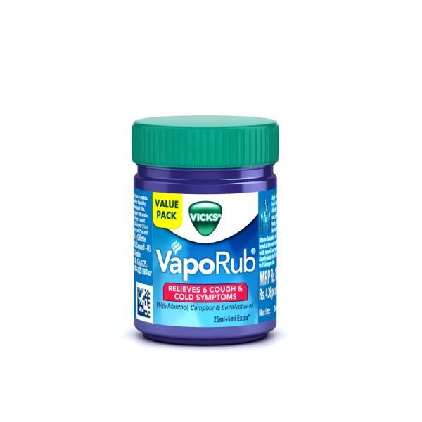 Buy Vicks VapoRub Cough Relief 25 ml + 5 ml Extra 1 s Online at ...