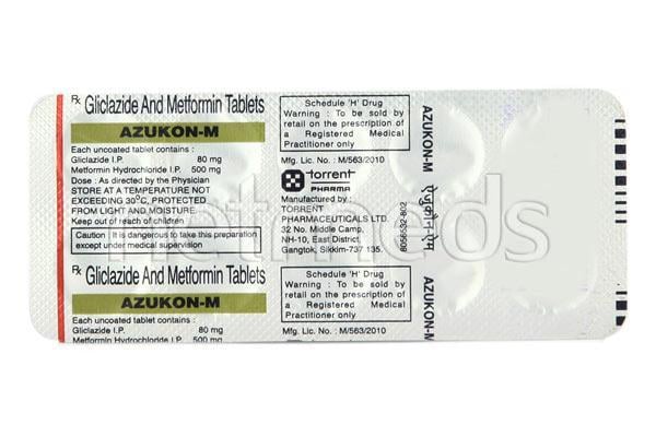 Azukon M Tablet 10'S : Price, Uses, Side Effects | Netmeds