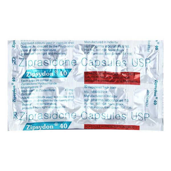 Zipsydon 40mg Capsule 10'S Price, Uses, Side effects, Substitutes | Netmeds
