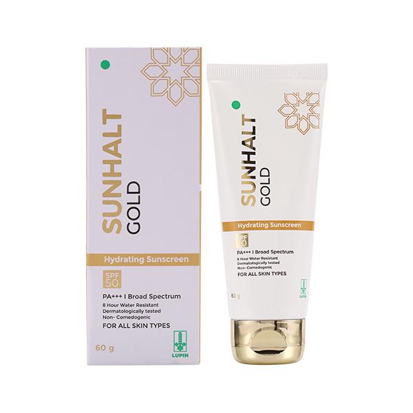 SUNHALT GOLD SPF 50 PA+++ HYDRATING Sunscreen 60g Price, Uses, Side ...