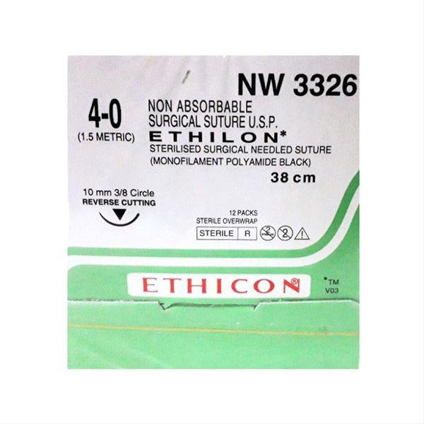 Johnson & Johnson Ethicon Ethilon Non Absorbable Surgical Suture (4-0 ...