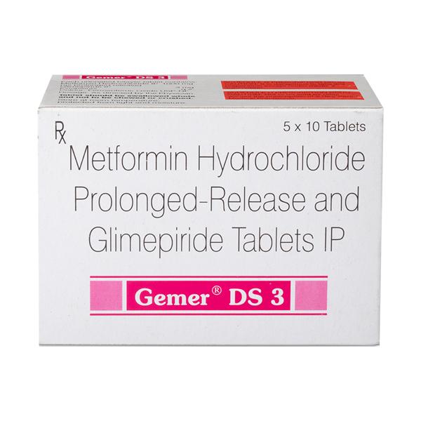 Gemer DS 3mg Tablet 10'S : Price, Uses, Side Effects | Netmeds