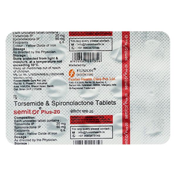 Buy SEMITOR PLUS 20 Tablet 15's Online at Upto 25% OFF | Netmeds