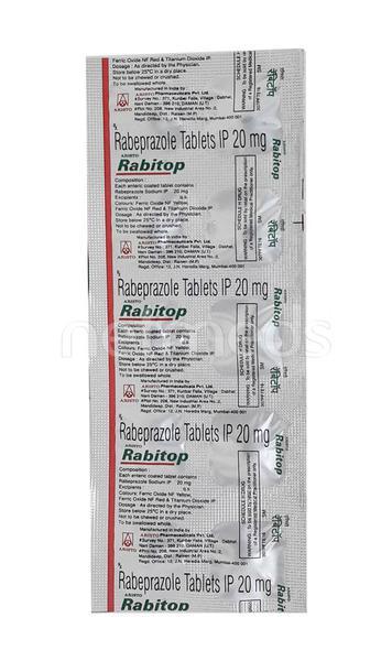 Rabitop 20mg Tablet 10'S Price, Uses, Side effects, Substitutes | Netmeds