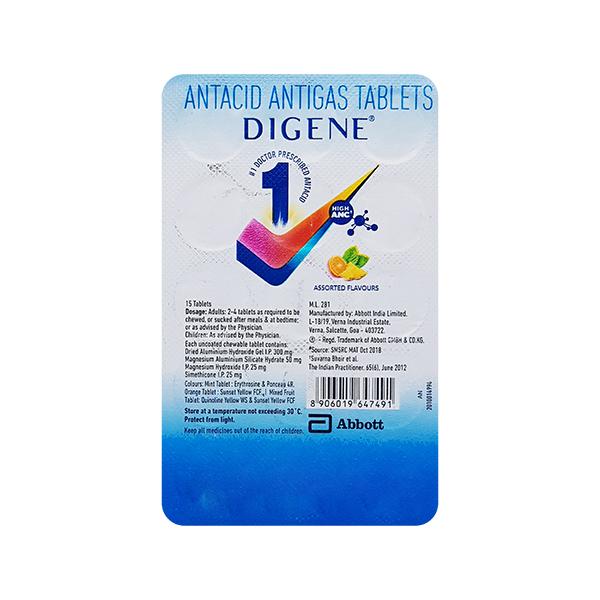 Digene Acidity & Gas Relief - Assorted Flavours Tablet 15'S - Price ...
