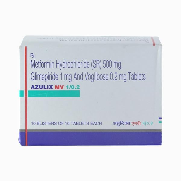 Azulix MV 1/0.2mg Tablet 10'S : Price, Uses, Side Effects | Netmeds