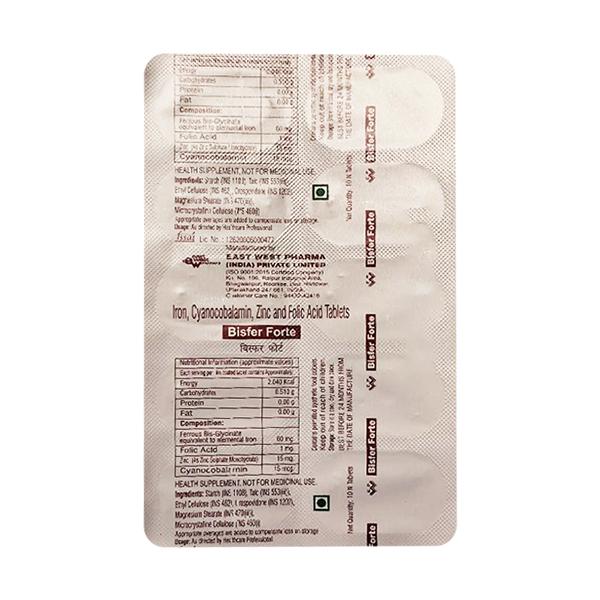 Bisfer Forte Tablet 10'S : Uses, Side Effects, Price | Netmeds