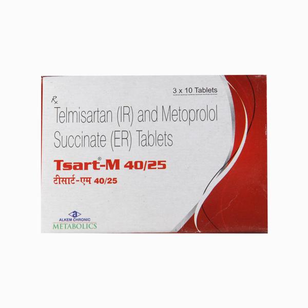 Tsart M 40/25mg Tablet 10'S : Price, Uses, Side Effects | Netmeds