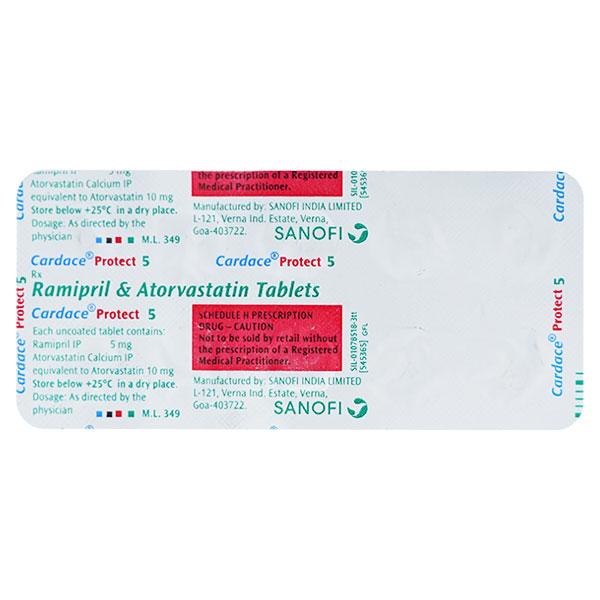 Cardace Protect 5mg Tablet 10'S Price, Uses, Side effects, Substitutes ...