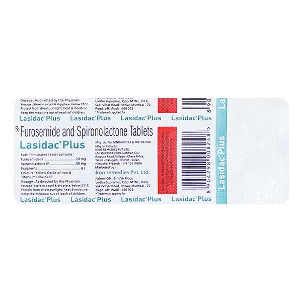 LASIDAC PLUS Tablet 10's Price, Uses, Side effects, Substitutes | Netmeds
